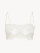 Underwired bra with macramé in off-white - La Perla - Euro