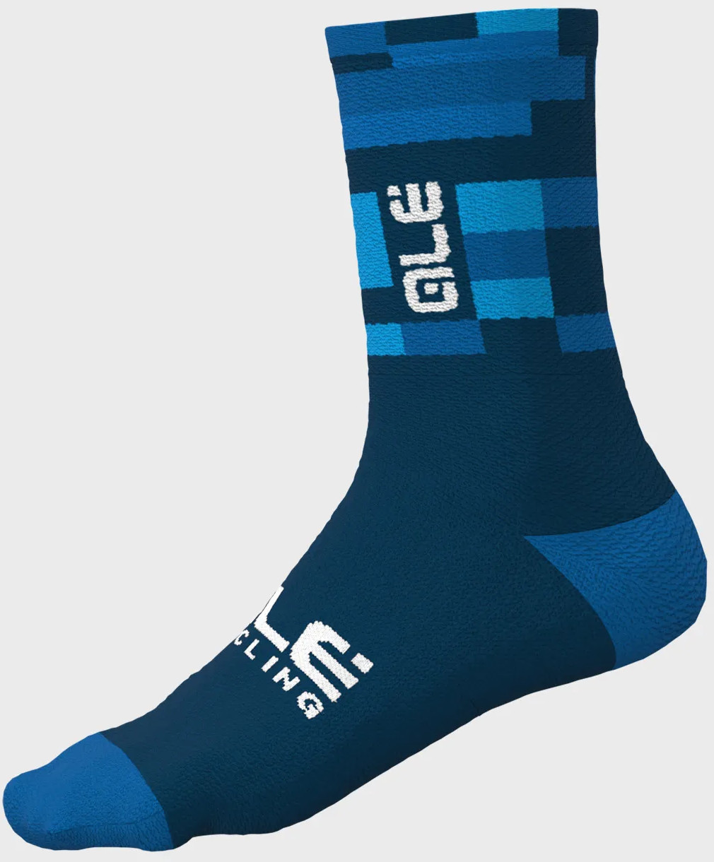 ALE' Match Blue Cycling Socks | Premium Italian Bike Footwear