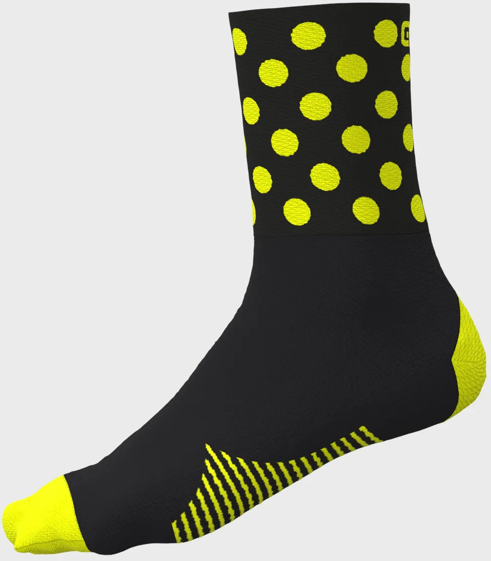 ALE' Bubble Yellow Cycling Socks | Premium Italian Bike Footwear