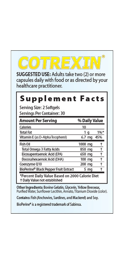 CoQ10 and Omega-3 | Omega-3 Supplement | Cotrexin