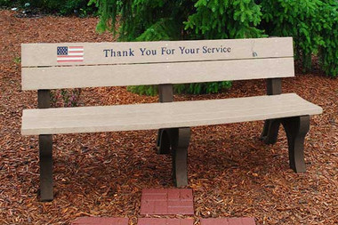 Veterans Outdoor Bench 6 Ft. for Parks and Gardens