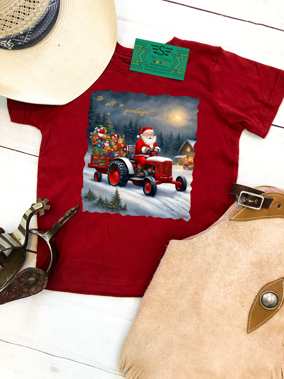 Kids Tractor Santa Tee - Flying S Company