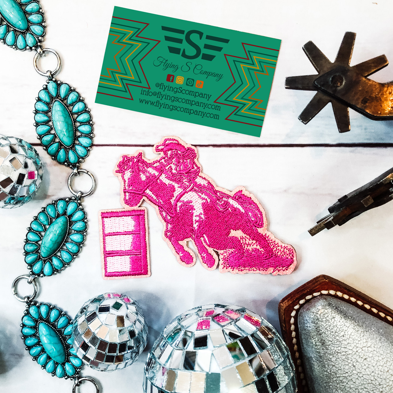 Barrel Racer Embroidered Patch (Patch ONLY) - Flying S Company