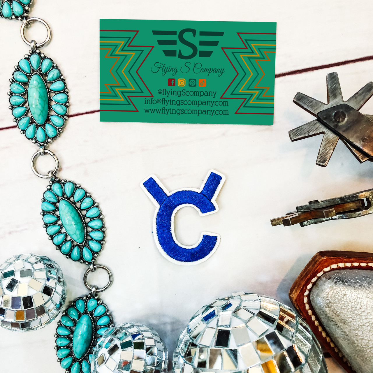 Flying C Embroidered Brand Accent Patch (Patch ONLY) - Flying S Company