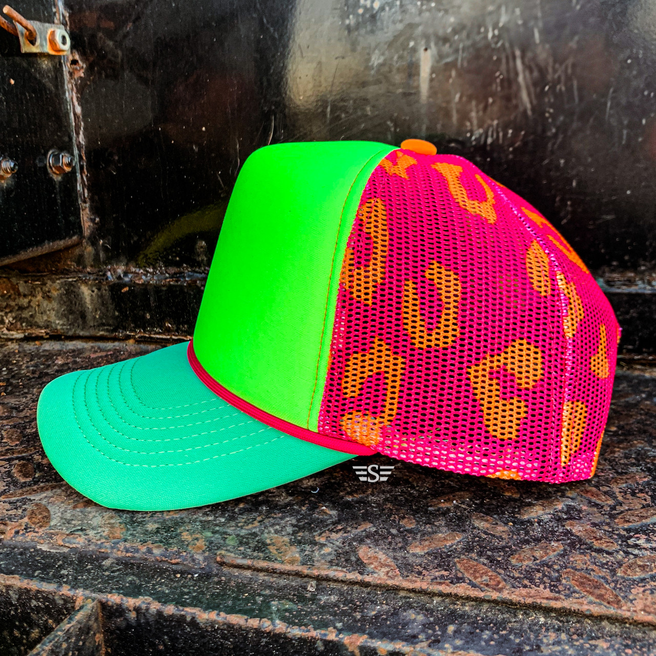 NEON LEOPARD Magna Pony® Mesh Foam Trucker Hat - Flying S Company