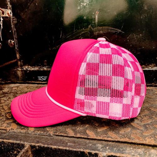 Checkered Mesh Back Cap - Flying S Company