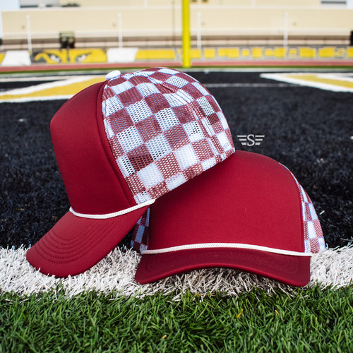 Checkered Mesh Back Cap - Flying S Company