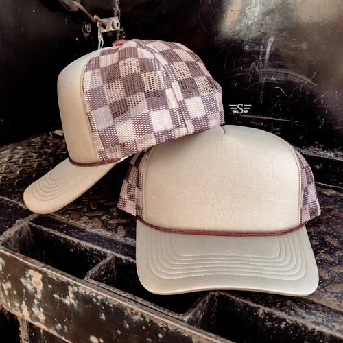 Checkered Mesh Back Cap - Flying S Company