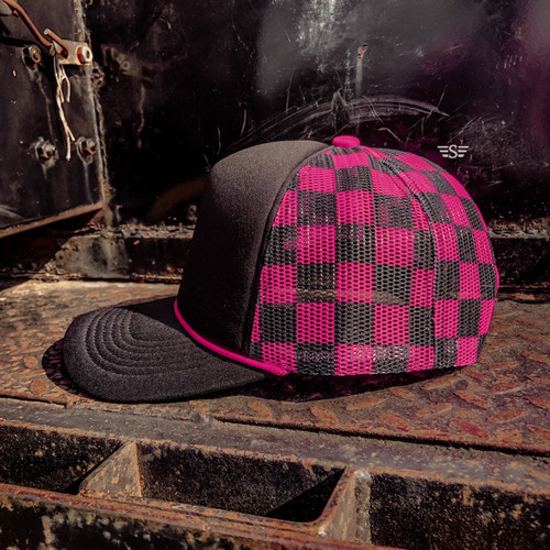 Checkered Mesh Back Cap - Flying S Company