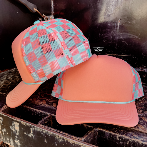 Checkered Mesh Back Cap - Flying S Company