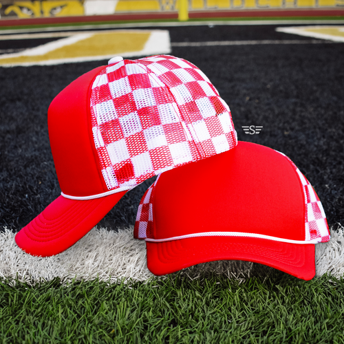 Checkered Mesh Back Cap - Flying S Company