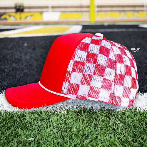 Checkered Mesh Back Cap - Flying S Company