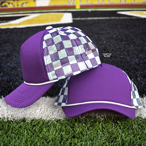 Checkered Mesh Back Cap - Flying S Company