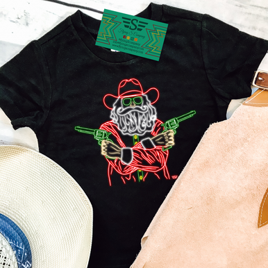 Kids Neon Outlaw Santa Tee - Flying S Company