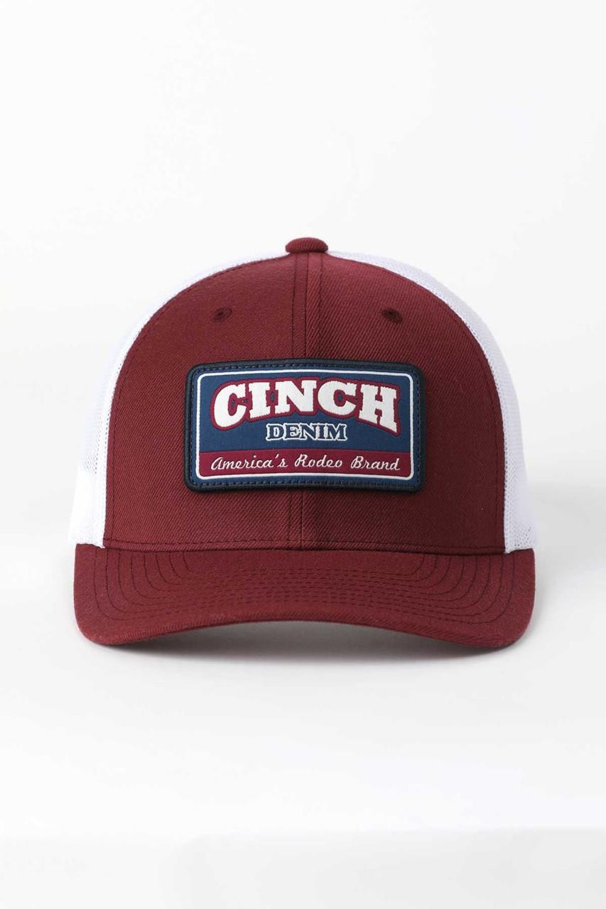 Cinch Women White & Burgundy America's Rodeo Cap | JW Stores