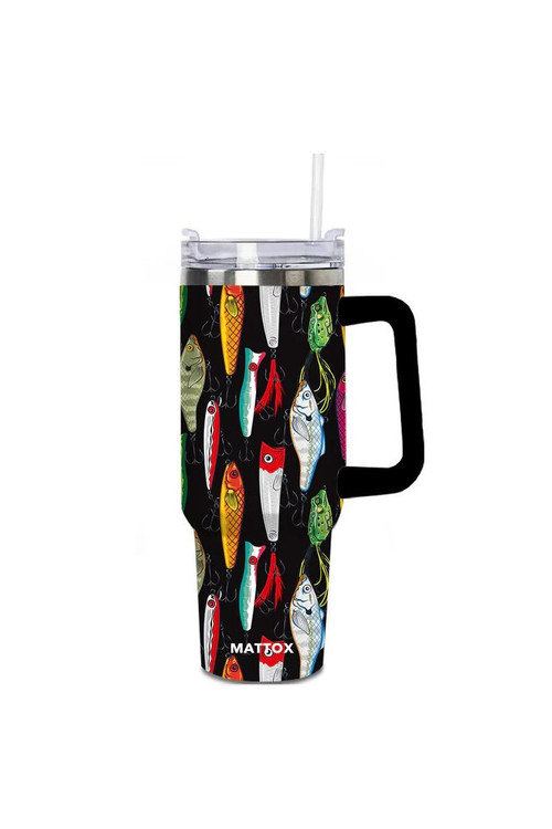 Katydid Black Fishing Lures Tumbler Cup | JW Stores