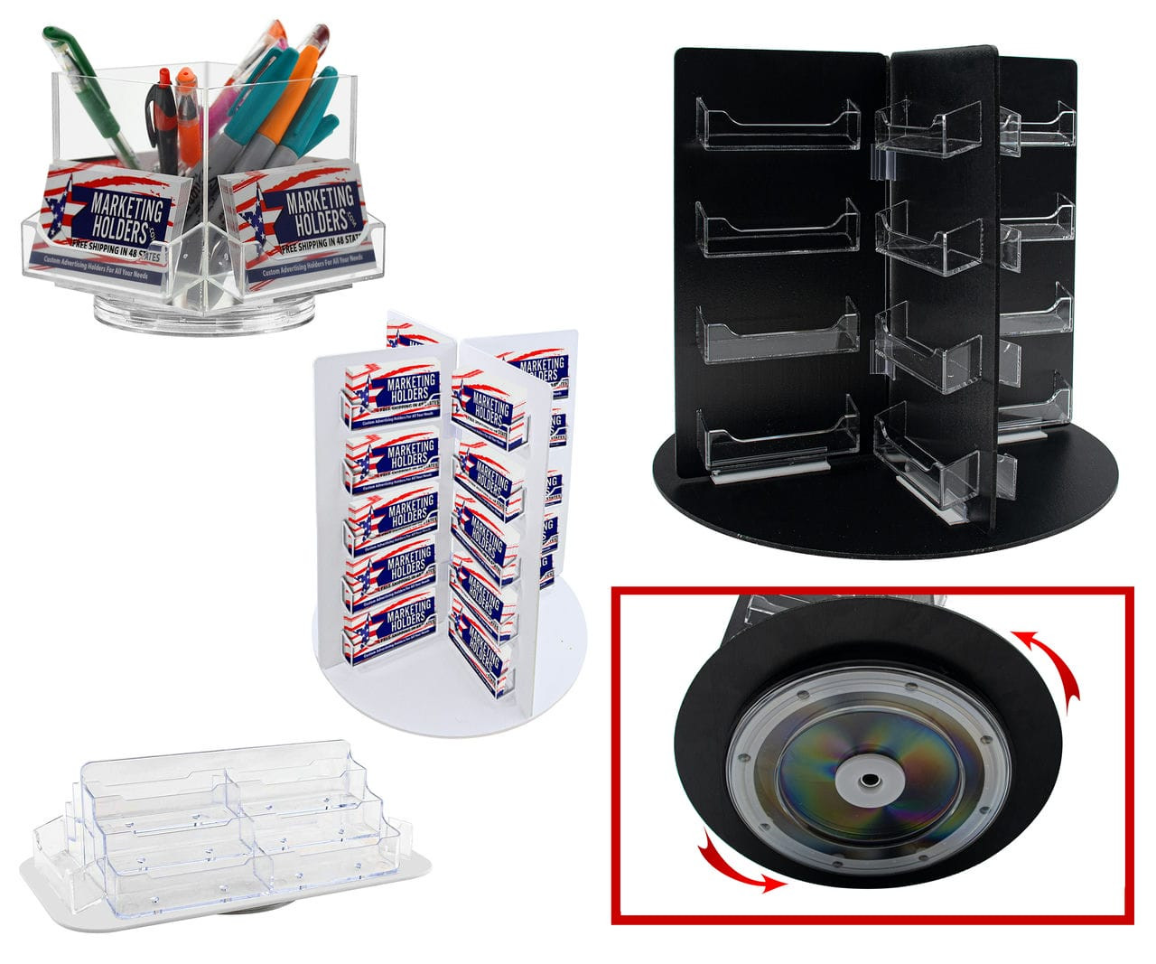 Rotating Business Card and Gift Card Holders