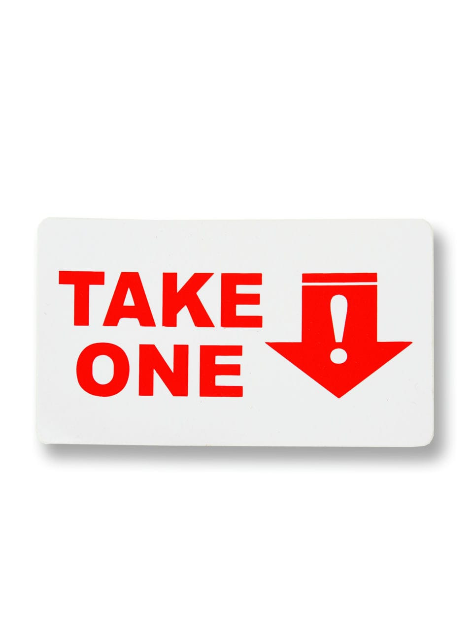 “Take One” Sticker Decal Adhesive Outdoor Vehicle Advertising