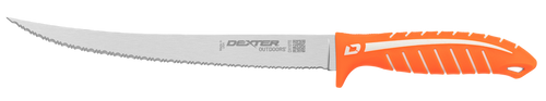 DEXTREME® Tiger Edge 10" scalloped fillet / utility knife with sheath