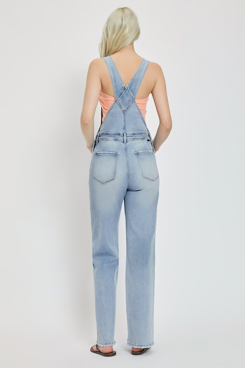 Wide Leg Light Denim Overalls - Galena River Goods