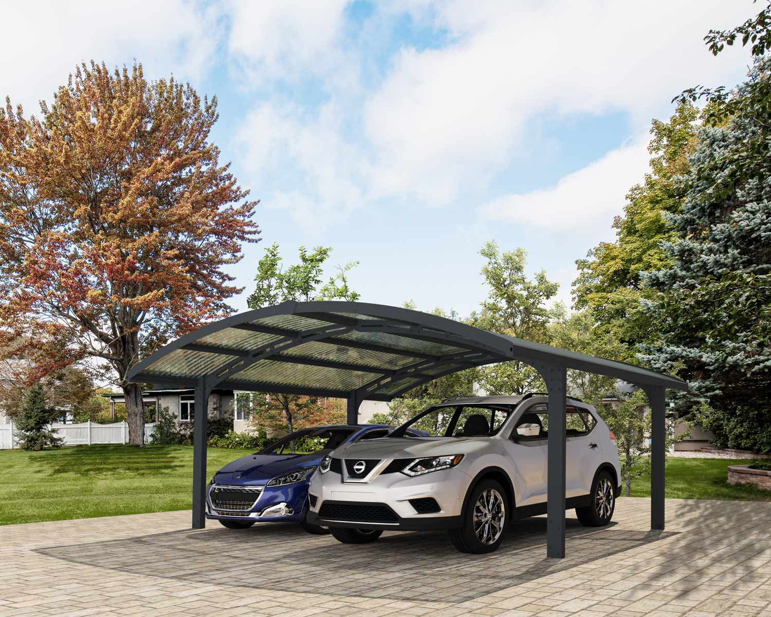 Canopia by Palram Arizona Double Wings 16 ft. x 19 ft. Carport Kit ...