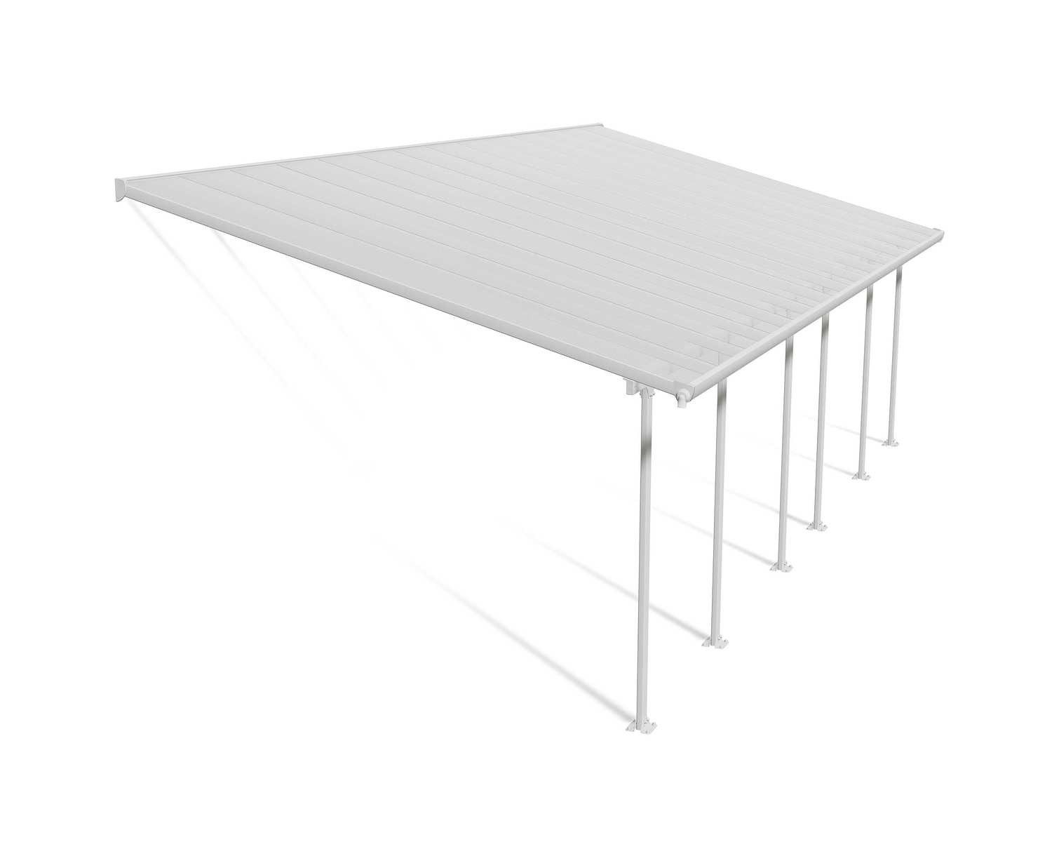 Canopia by Palram Feria 13 ft. x 28 ft. Patio Cover Kit - White, Clear ...