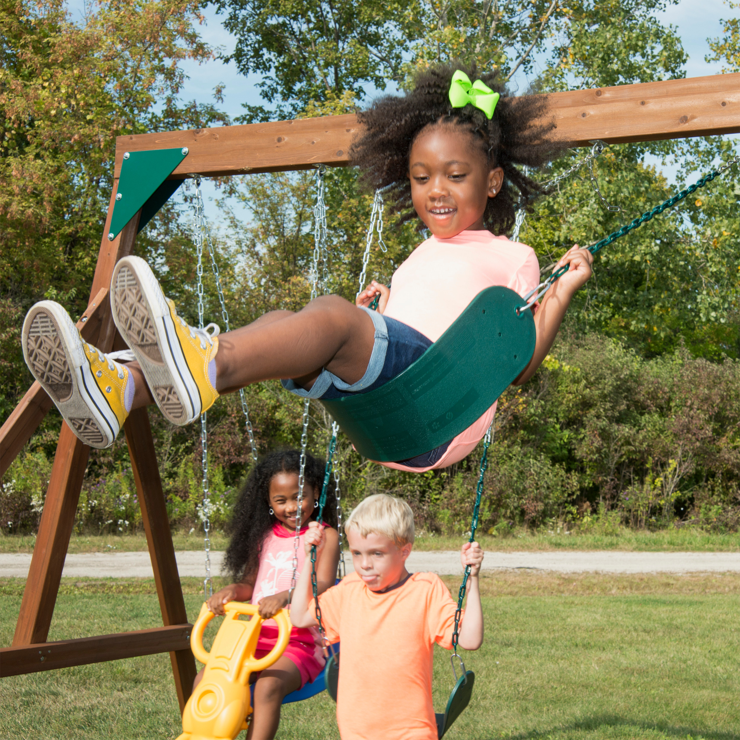 Swing-N-Slide Knightsbridge Ultimate Wood Complete Play Set ...