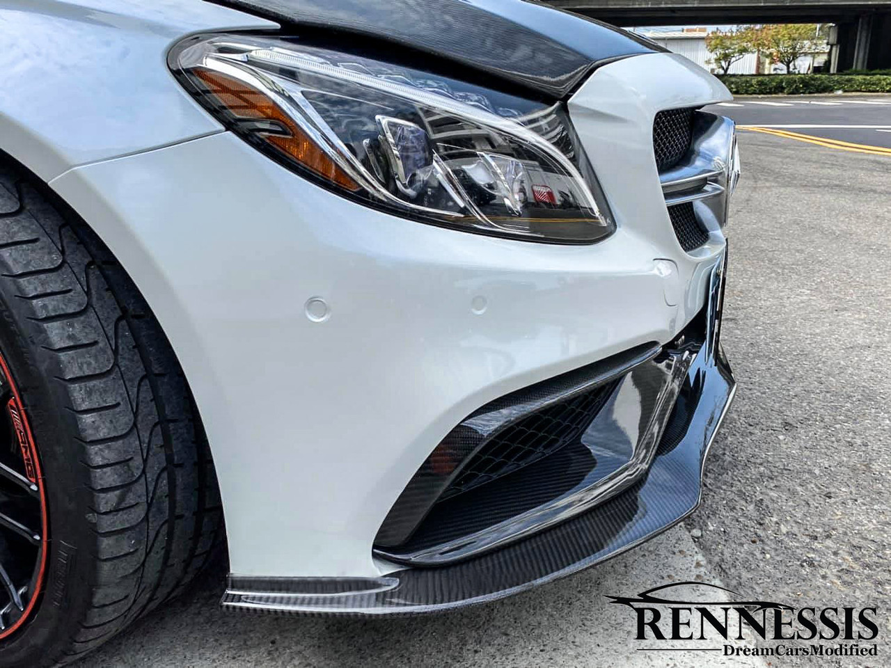 Mercedes Benz W205 C63 C63S AMG GT Carbon Fiber Front Splitter