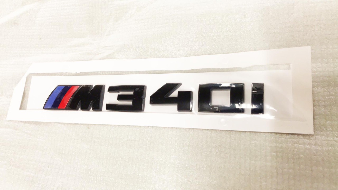 Gloss Black Performance BMW M340i Boot Badges - SSDD MotorSport Ltd