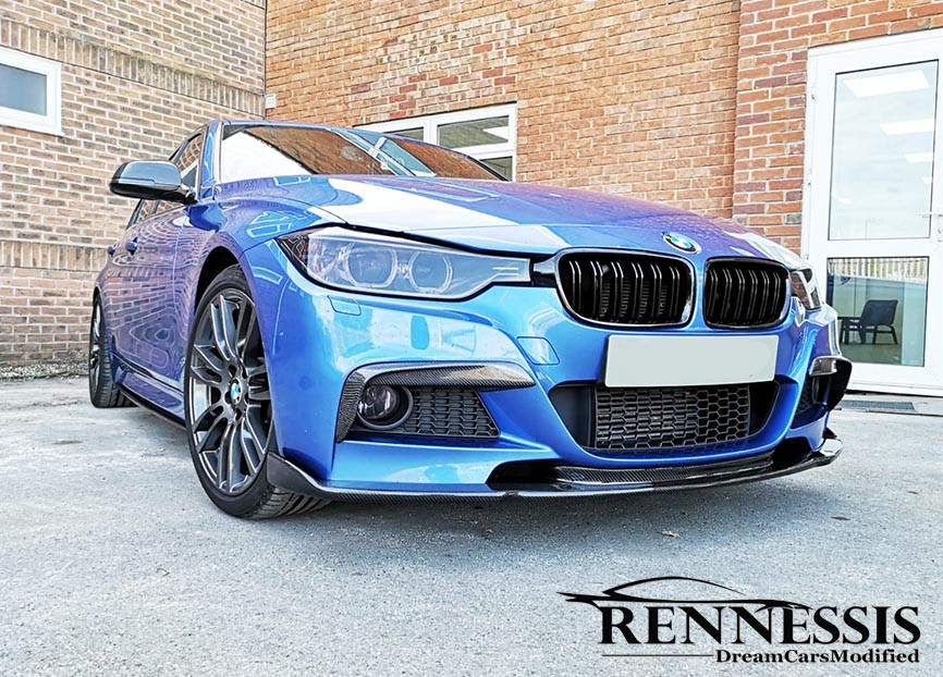 Gloss Black BMW F30 F31 M Performance Look Front Splitter Set - SSDD ...