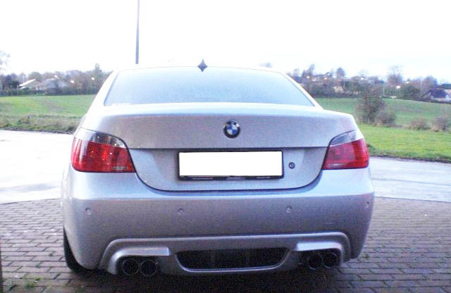 RIEGER BMW E60 E61 M Sport Black Quad Rear Bumper Diffuser - SSDD ...