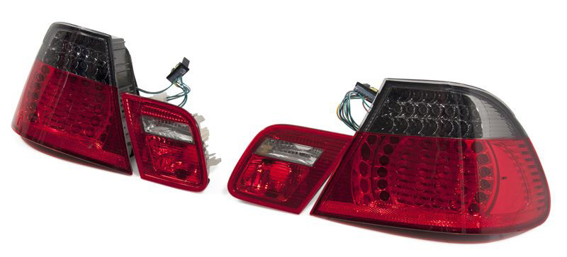 E46 Facelift 03-06 Coupe Replacement LED Rear Lights Smoked and Red ...