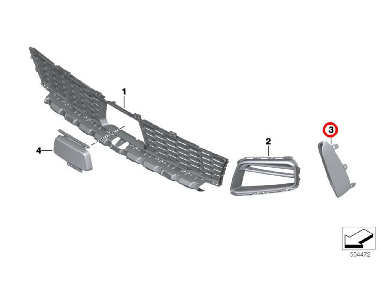 Genuine Bmw F40 M Performance Bumper Side Grill Inserts - Ssdd