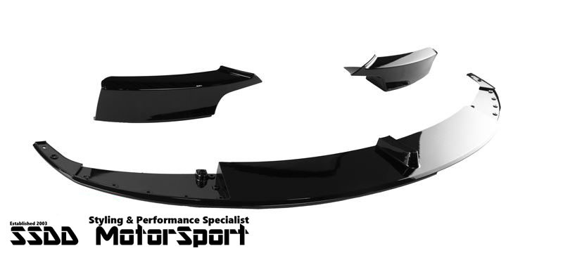 Gloss Black BMW F30 F31 M Performance Look Front Splitter Set - SSDD ...