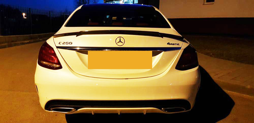 Mercedes Benz W205 C205 Coupe Carbon Fibre Aero Boot Lip Spoiler - SSDD ...
