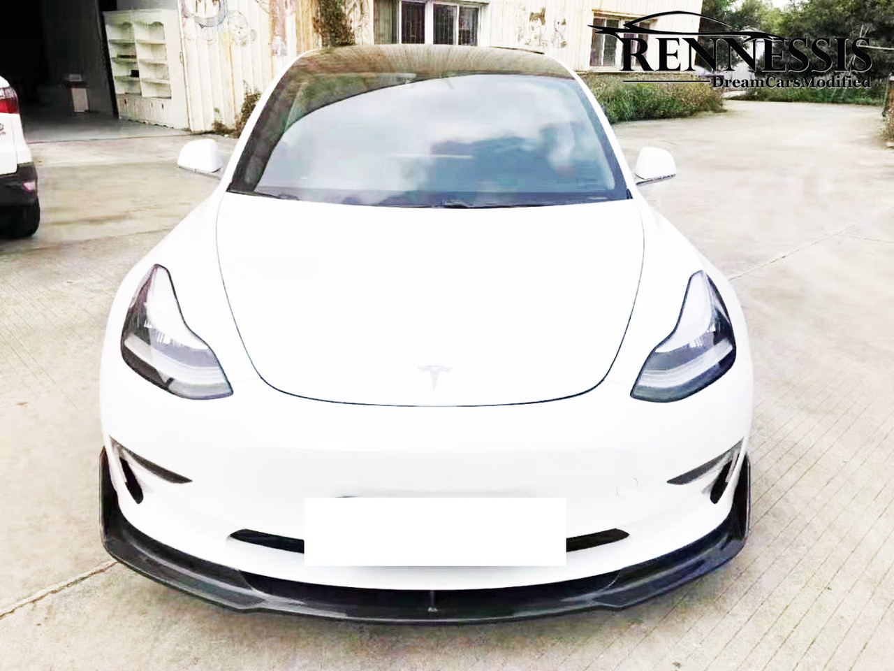 TESLA Model 3 Matte Carbon Fibre GT Front Lip Splitter - SSDD ...