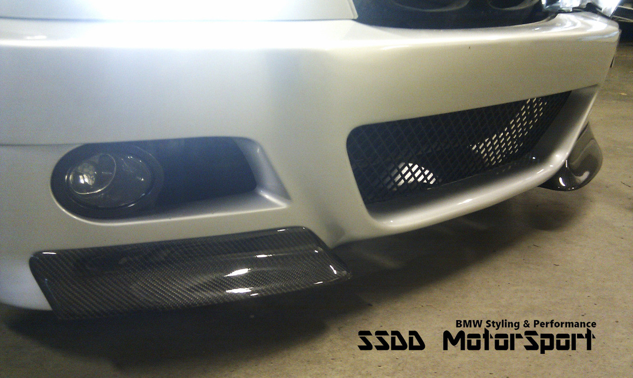 BMW E46 M3 CSL Inspired Carbon Fibre Corner Splitters
