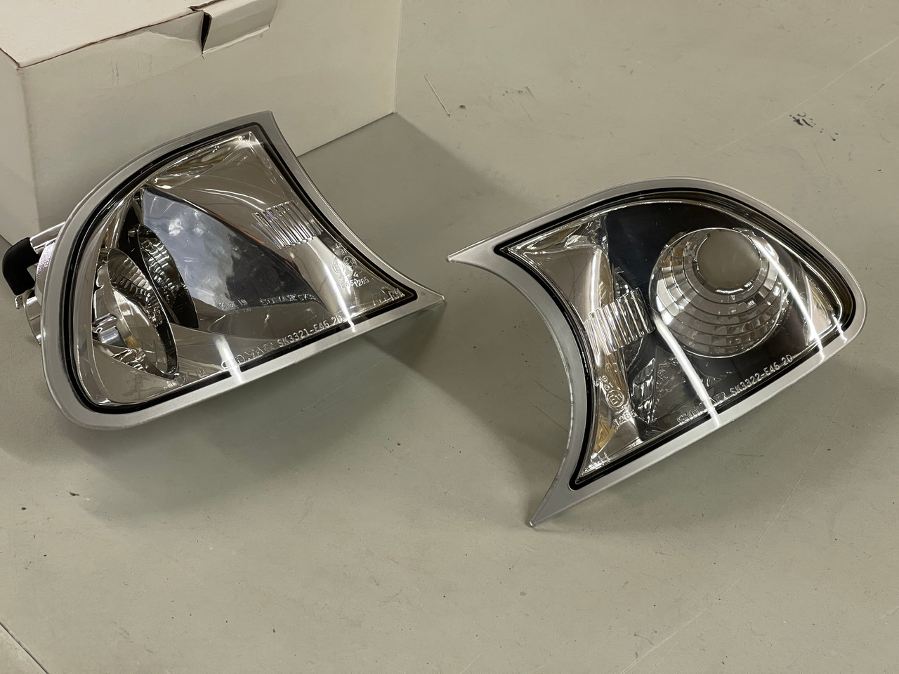 E46 Coupe Convertible 01-03 Chrome Projector Look Front Indicators ...
