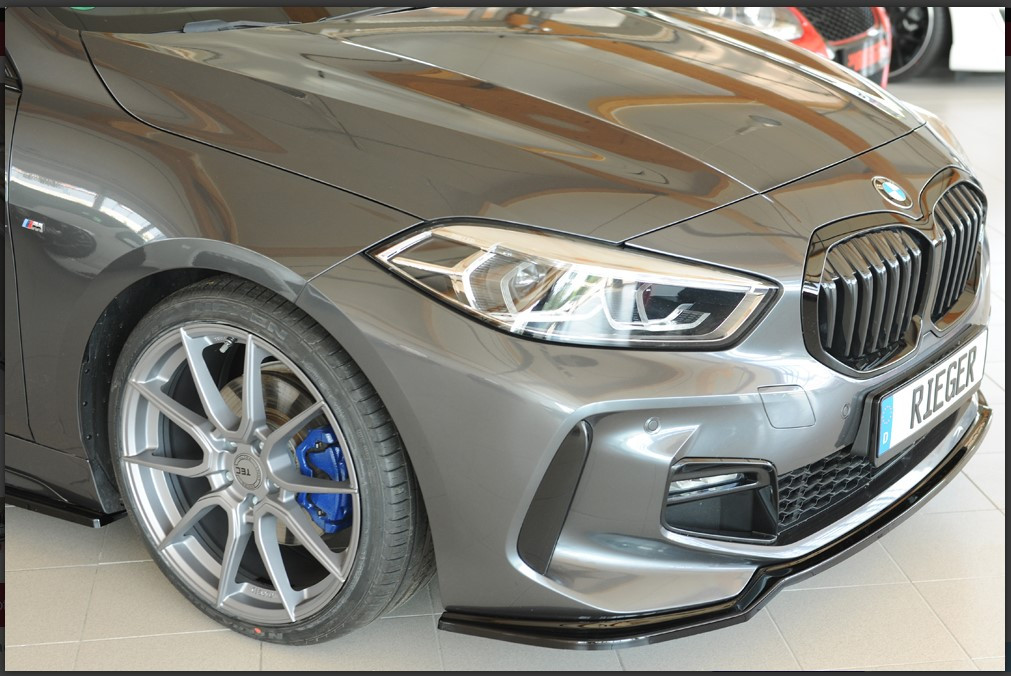 RIEGER BMW F40 MSport Gloss Black Front Lip Splitter - SSDD MotorSport Ltd