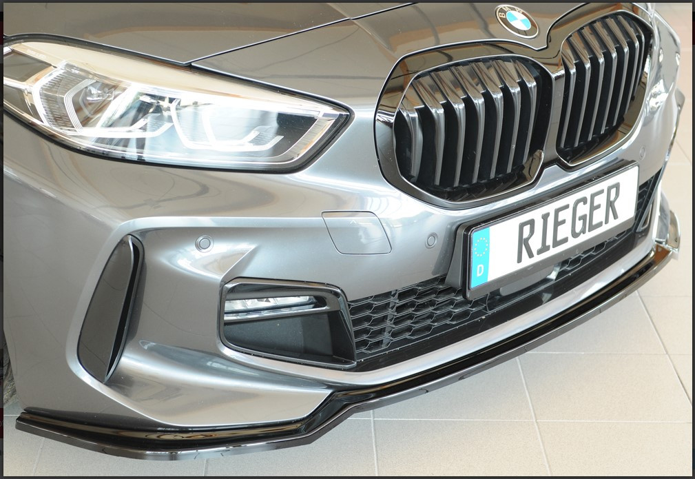 RIEGER BMW F40 MSport Gloss Black Front Lip Splitter - SSDD MotorSport Ltd