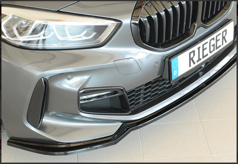 RIEGER BMW F40 MSport Gloss Black Front Lip Splitter - SSDD MotorSport Ltd