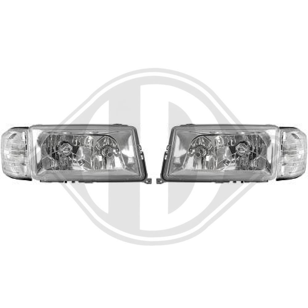 Chrome Headlights for Mercedes-Benz 190E W201 82-93 - SSDD MotorSport Ltd