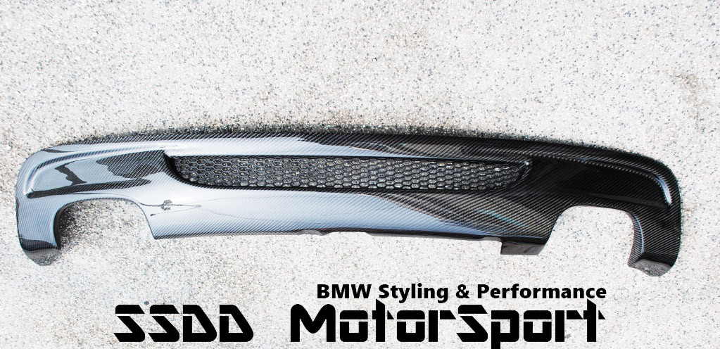 RENNESSIS QUAD Carbon Fibre Rear Diffuser for BMW E82 E88 1 Series ...