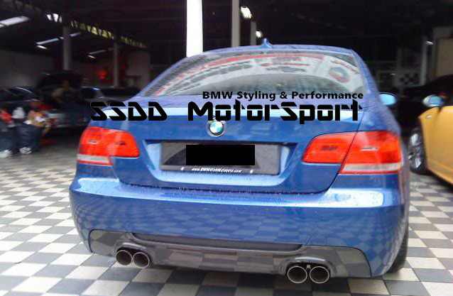 RENNESSIS E92 E93 MSport Quad Carbon Fibre Rear Diffuser