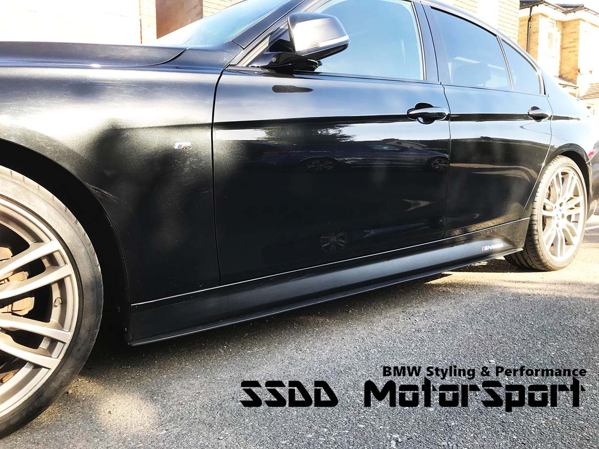 MSport Look Plastic Side Skirts for BMW F30 F31 3 Series | ABS Plastic ...