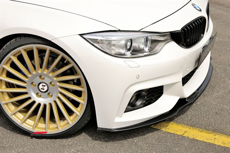 RIEGER Carbon Look Front Splitter for BMW F32 F33 F36 4 Series Msport ...