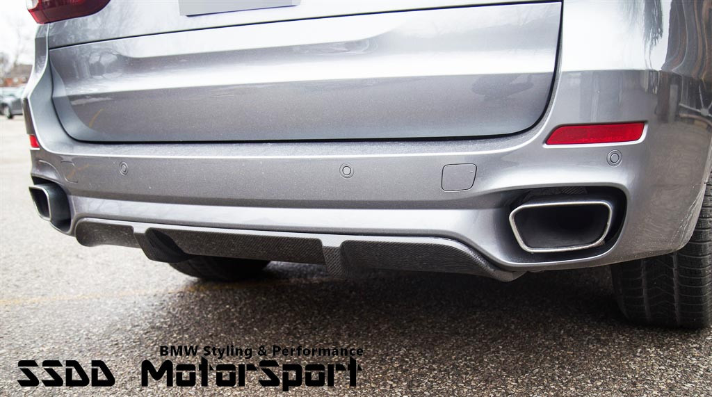 F15 X5 M Sport Performance Look Carbon Fibre Rear Bumper Diffuser ...