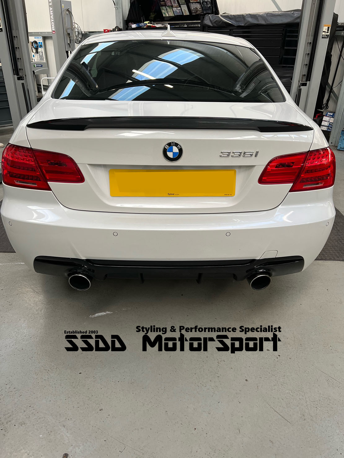 Professionally Painted BMW E92 Coupe Performance High Kick Boot Lip Spoiler