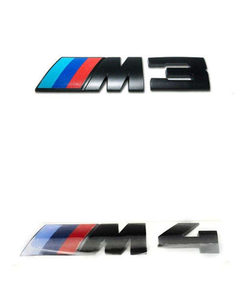 Genuine BMW Black M3 M4 Competition Pack Rear Badges
