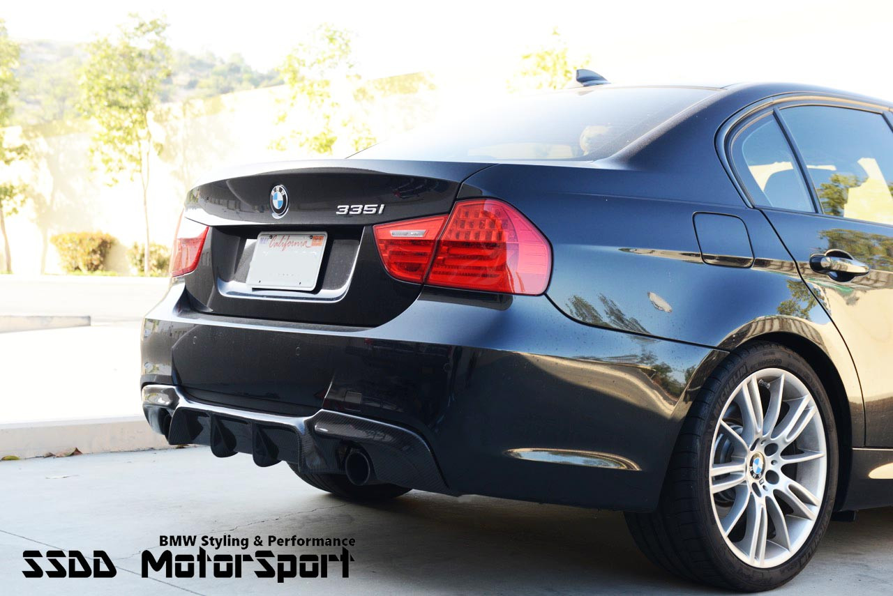 BMW E90 E91 MSport 335i 335d GT Carbon Fibre Rear Diffuser